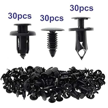 Amazon.com: MOTOALL Nylon Bumper Fender Liner Trim Panel Shield Retainer Fastener Push Type ...