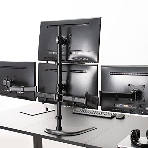 VIVO Quad LCD Monitor Desk Stand Mount, Free-Standing 3 Plus 1, Holds 4 ...