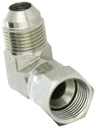 Eaton Weatherhead C5506X8 Carbon Steel SAE 37 Degree (JIC) Flare-Twin Fitting, Swivel, 90 Degree ...