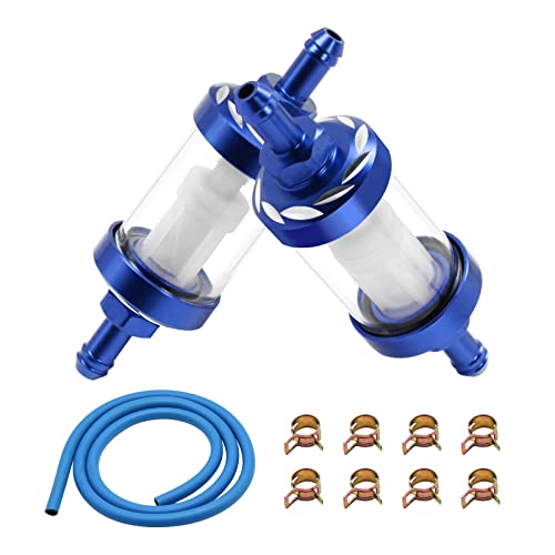 2PCS 5/16 inch Inline Fuel Filters & Fuel Line Hose with 8PCS Hose ...