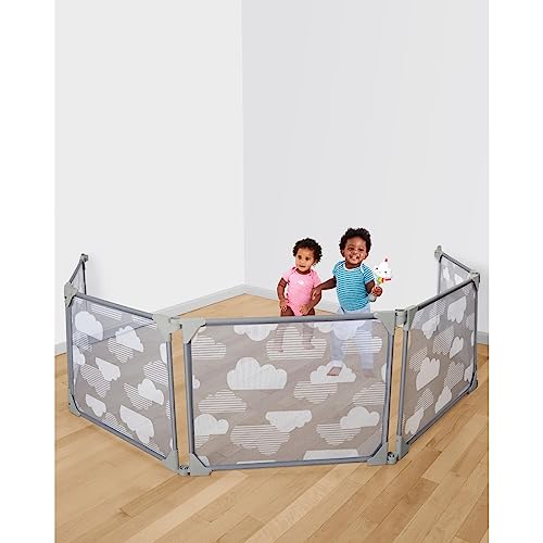 Skip Hop Expandable Baby Gate, Playview Enclosure, Silver Lining Cloud ...