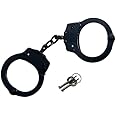 Amazon.com : NICKEL PLATED DOUBLE LOCK POLICE HAND CUFFS + KEYS ...