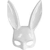 Amazon.com: Jilukibo Black Masquerade Rabbit Mask for Women Adult Bunny ...