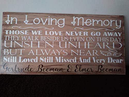 Amazon.com: In Loving Memory Sign Wall Decor Custom Painted Canvas ...