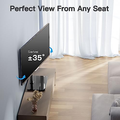 PERLESMITH Universal Swivel TV Stand Mount for 37-65,70,75 Inch LCD ...