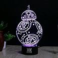 Huiyuan 3d Lamp Star War Fuwa Force Awaken Bb-8 Night 7 Color Change ...