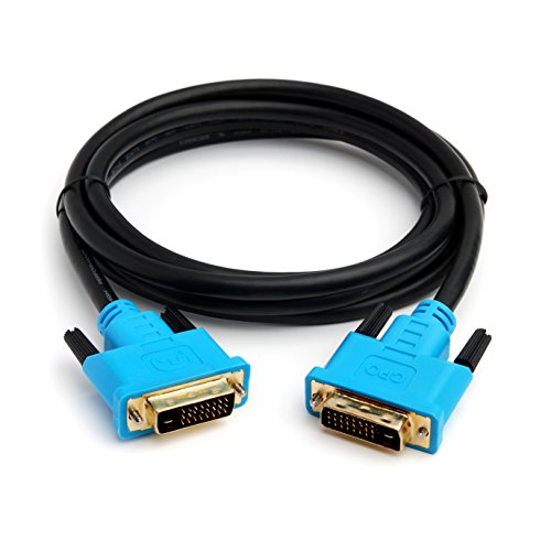 CPO 2M DVI Cable, DVI-D 24+1 Pin Full Dual Link Monitor Lead - Black ...