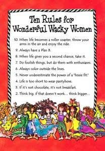 Amazon.com: Friendship Greeting Ten Rules for Wonderful Wacky Women by ...