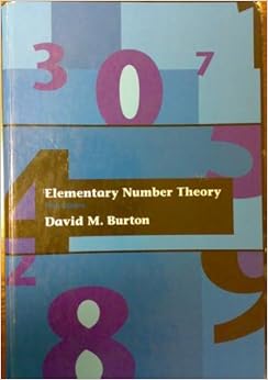 Elementary Number Theory: David M. Burton: 9780697059192: Amazon.com: Books