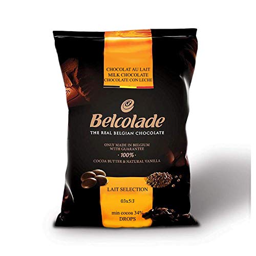 Belcolade Belgian Milk Chocolate Discs- Lait Selection 33.5% - Bulk bag ...