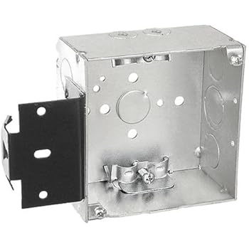 2-1/8 Inch Deep 4 Inch Square Welded Corrugated Steel Wall Box-5 per ...