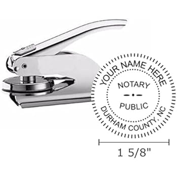 Amazon.com : Round Notary Pre-inked Stamp for State of North Carolina ...