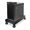Deston CPU Rolling Stand Computer Tower Cart, Solid Wood Mobile PC Cart ...