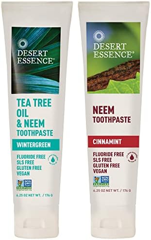 Desert Essence Toothpaste Natural Tea Tree Oil & Neem Toothpaste - 1 ...