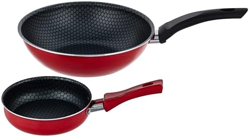 Trueval Teflon Frying pan set consisting of 2 practical sizes, 24 deep ...
