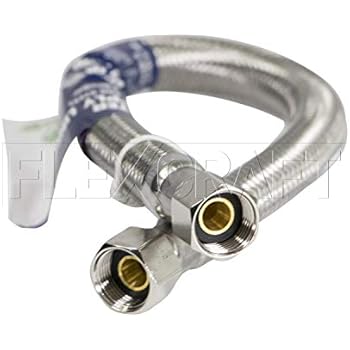 Eastman 48141 Flexible Faucet Connector Supply Line, Braided Stainless ...
