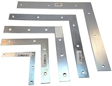 Small/Large Steel Flat Right Angle Bracket L Shape Corner Repair Brace Plate (4, 250mm): Amazon ...