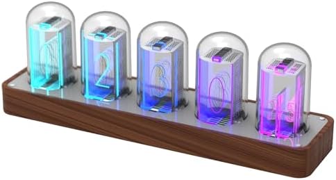 سعر ClocTeck Nixie Tube Desk Clock Wooden Digital Clock for Bedroom ...