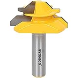 Yonico 15334 3 Bit Lock Miter Router Bit Set, Stock Sizes 1/2", 3/4 ...