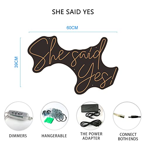 Large Neon Sign She Said Yes Led Neon Light Signs for Wall Neon Art ...