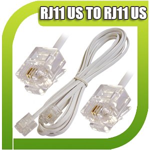 20M High Speed RJ11 to RJ11 BT Broadband Extension Cable Lead For ADSL ...