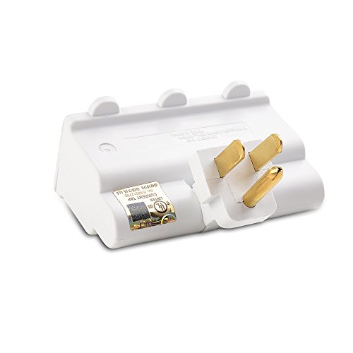 [UL Listed] Cable Matters 2-Pack 3-Outlet Grounded 180 Degree Swivel ...