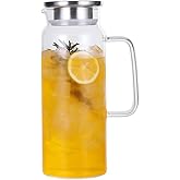 Amazon.com: Hwagui - Heat Resistant Glass Pitcher with Stainless Steel ...