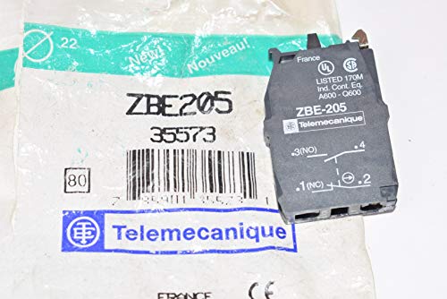 "Telemecanique ZBE205 Switch, 22mm, Contact Block, Standard DOUBLE, 1 N ...