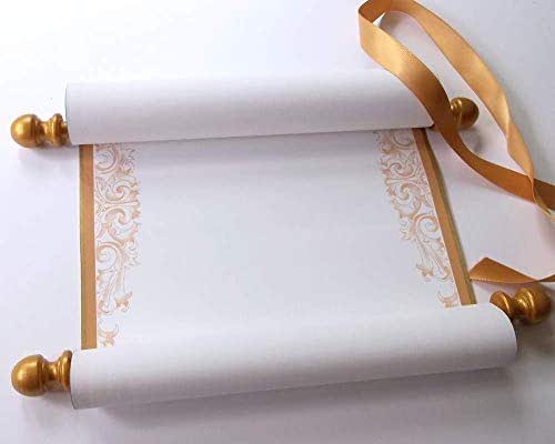 Amazon.com: Decorative wide scroll on white paper for handwritten ...