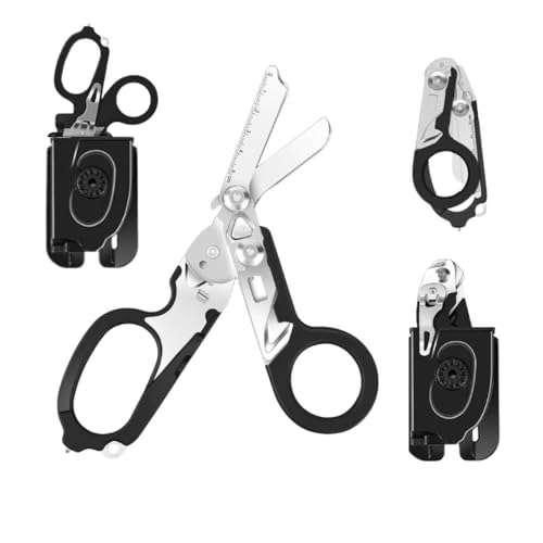 6 in 1 Multifunctional Trauma Shears Foldable with Strap Cutter | Heavy ...