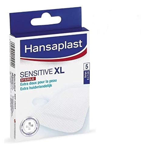 5 x Hansaplast Pflaster - Sensitive Sterile XL - 5 Streifen (6 x 7 cm ...