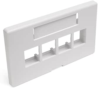 Amazon.com: Leviton 49910-HW4 4-Port QuickPort Modular Furniture ...