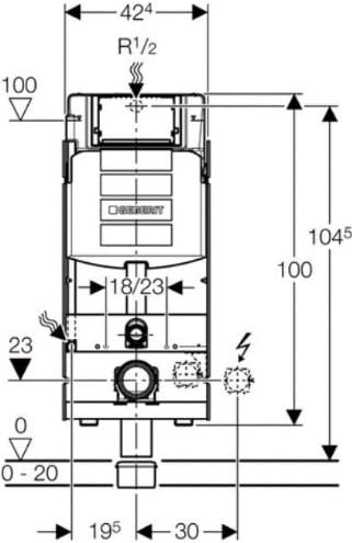Geberit 461311005 GIS Mounting Bracket for Wall-Mounted Toilet 114 cm ...