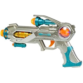 Amazon.com: LED Light Up Toy Gun Set by Art Creativity - Super Ray Gun ...