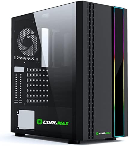 Cool Max CM-4402 SHINE Mid Tower ATX Gaming PC Case Tempered Glass ...