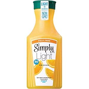 Amazon.com : Simply Light Orange Pulp Free Orange Juice Drink, Non-GMO ...