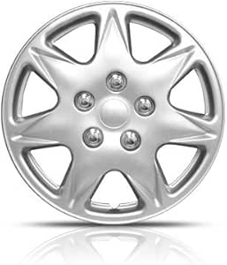 Amazon.com: 14" Hubcaps Premium Quality 7 Spoke Star Design 4 Pack ...