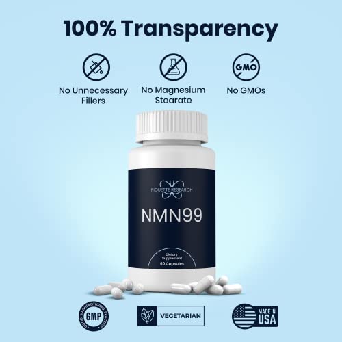 NMN Nicotinamide Mononucleotide – 99%+ Pure NMN Supplement – NMN 500mg Capsules – Anti Aging ...