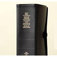 LDS Compact Quad Scriptures Button Snap Black Leather Cover: The Church ...