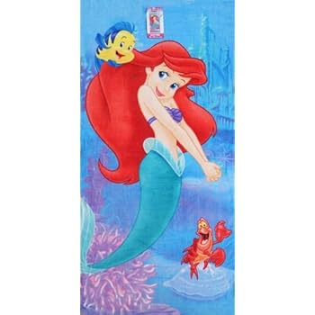 Amazon.com: Disney Ariel the Little Mermaid Beach Towel ~ Flounder and ...