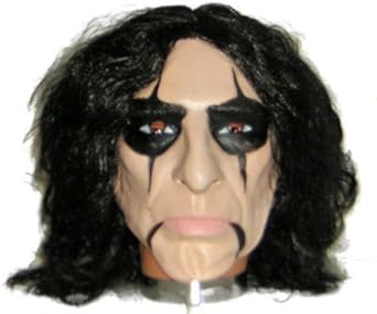Alice Cooper Rubber Mask / Attached Wig Fancy Dress: Amazon.co.uk: Clothing