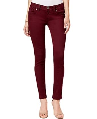 Amazon.com: Miss Me Women's Stretch Skinny Colored Denim Jean, Garnet ...
