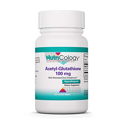 NutriCology Acetyl Glutathione 100mg - Well-Absorbed, Hypoallergenic ...