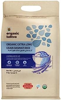 Organic Tattva Extra Long Grain Basmati Rice 5 kg price in UAE | Amazon ...