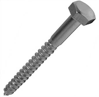 Tornillo con cabeza hexagonal, galvanizado, M12 x 150 mm, 5 unidades ...