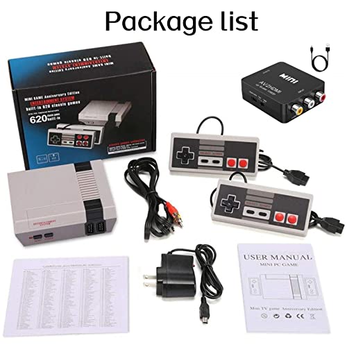 RISEMITEL Classic Retro Game Console, 8-Bit Gaming System, Built-in 620 ...