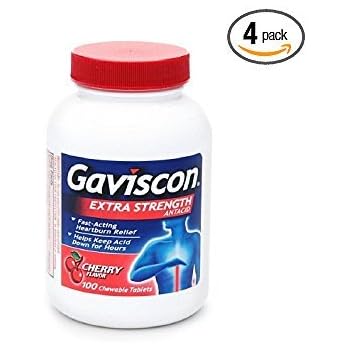 Amazon.com: Gaviscon Tablets Extra Strength Cherry Flavor 100 Tablets ...
