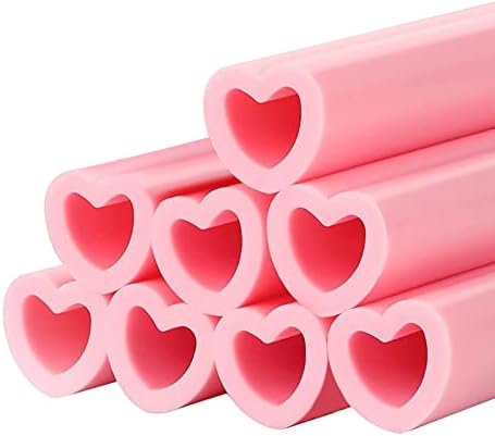 سعر PRATIQUE 8 PCS Heart Shaped Straws Recyclable Drinking Cute Straw ...