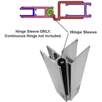Hinge Sleeve for Shower Doors with Continuous Hinge - 72" Long ...