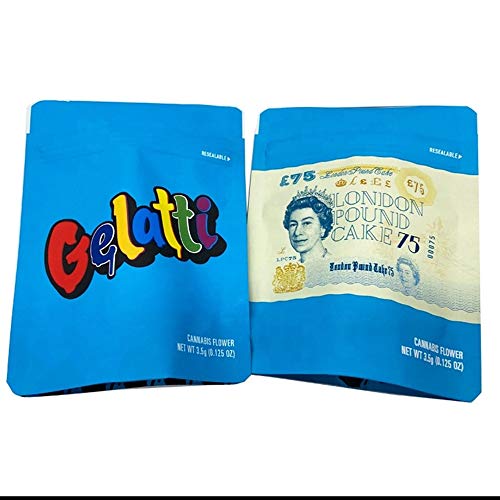 100 Pack Cookies Mylar Bags 3.5g Smellproof Ziplock Resealable Heatseal ...